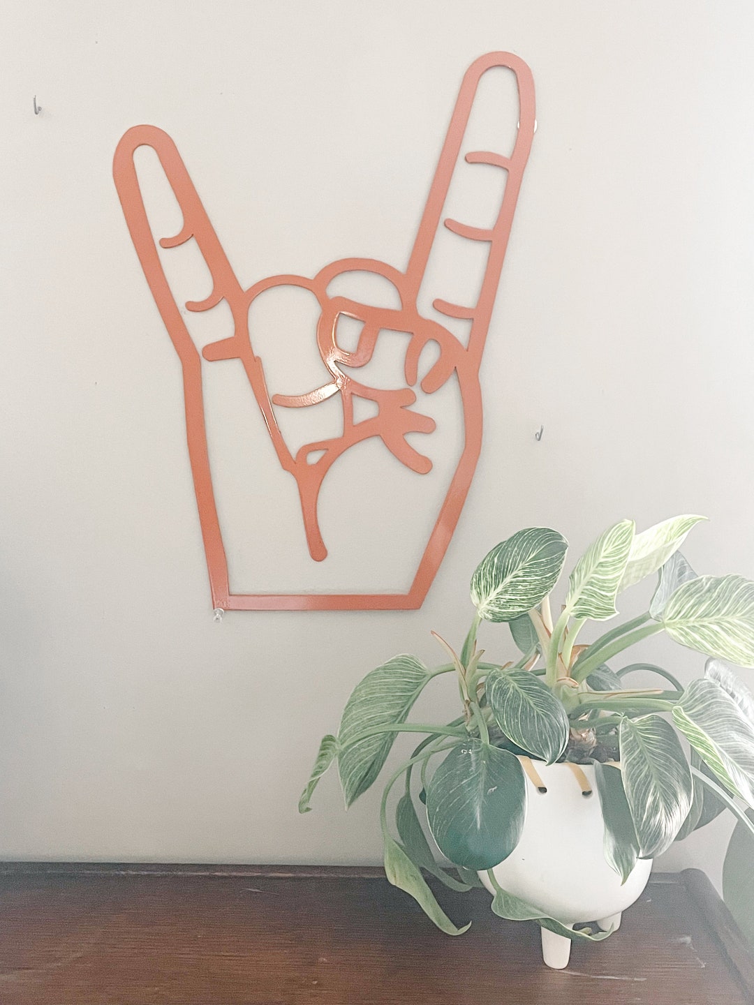 Wall Hand Sign for Texas Longhorns Fans Collegiate Hand Gesture Hook ...