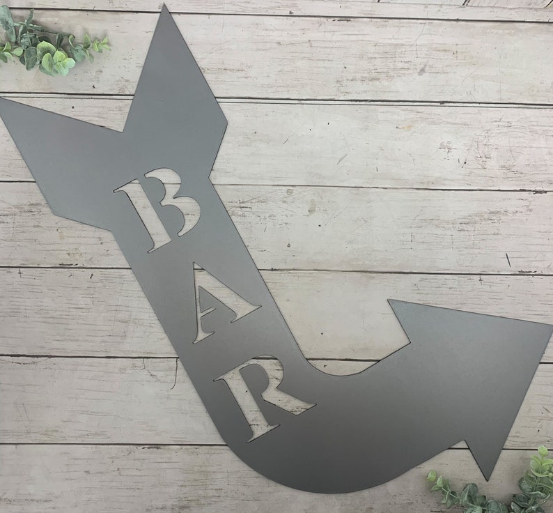 Metal BAR Arrow Rustic Bar Sign Manly Sign Bar Decor - Etsy