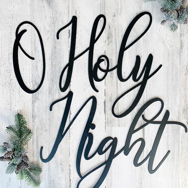 Cursive Holiday Sign - Etsy