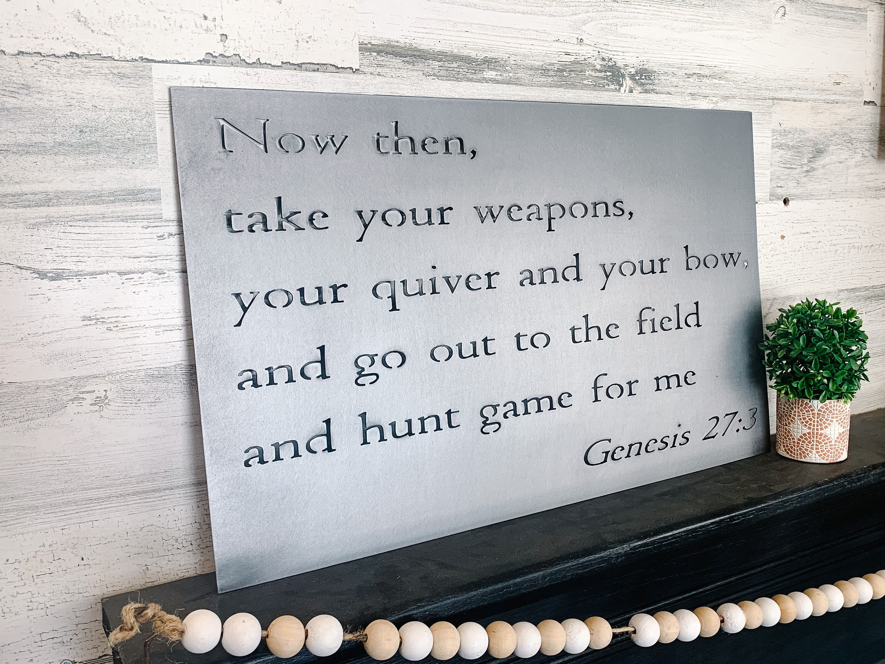 Genesis Metal Bible Verse Cutout Hunting Scripture Rustic - Etsy