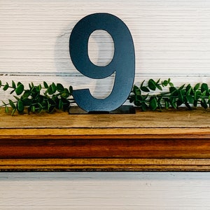 Black Metal Shelf Numbers Family Number Sign Anniversary - Etsy