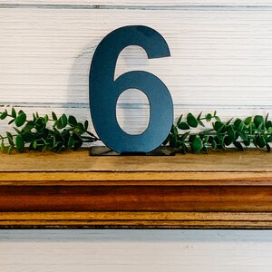 Black Metal Shelf Numbers Family Number Sign Anniversary - Etsy