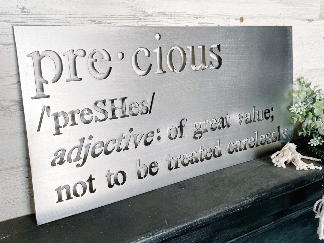Precious Definition Metal Sign Nursery Sign Baby Room Decor Farmhouse ...