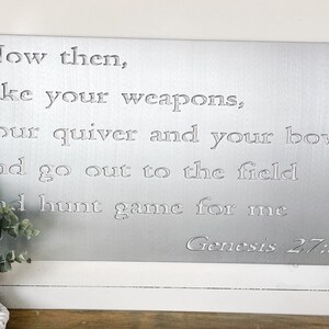 Genesis Metal Bible Verse Cutout Hunting Scripture Rustic Gift for ...