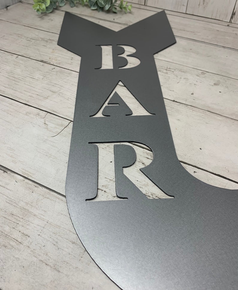 Metal BAR Arrow Rustic Bar Sign Manly Sign Bar Decor - Etsy