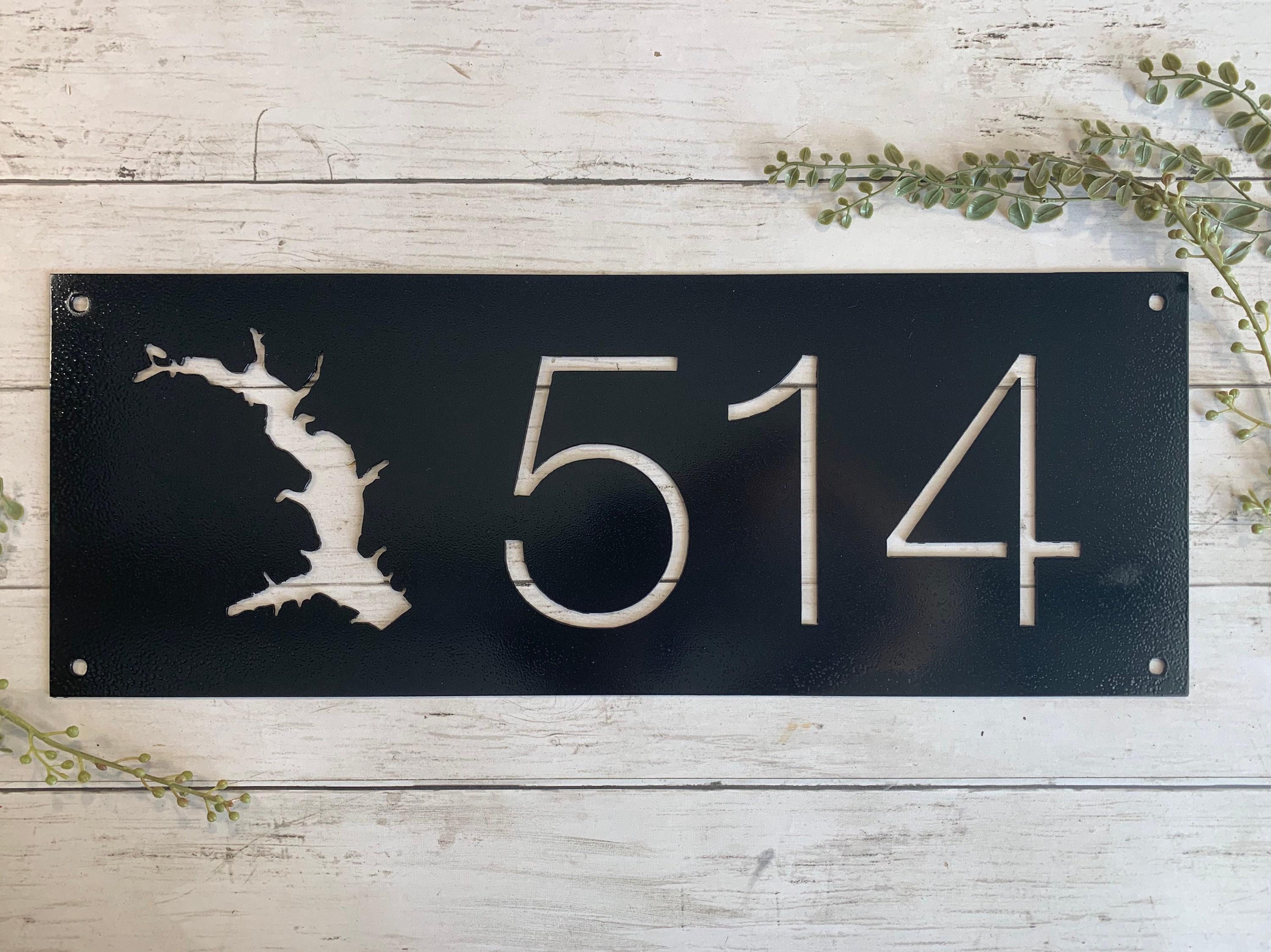 Custom Lake Address Sign Modern Metal Address Sign - Etsy.de