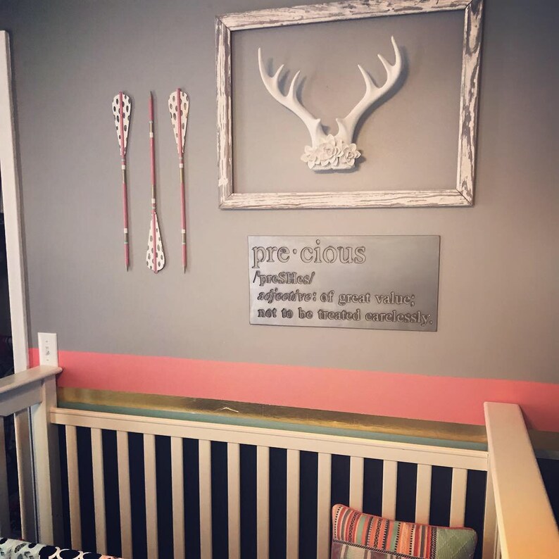 Precious Definition Metal Sign Nursery Sign Baby Room - Etsy