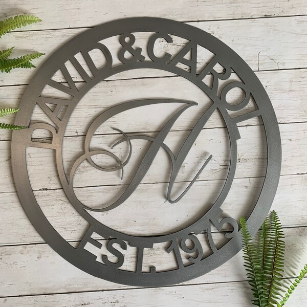 Metal Monogram - Etsy