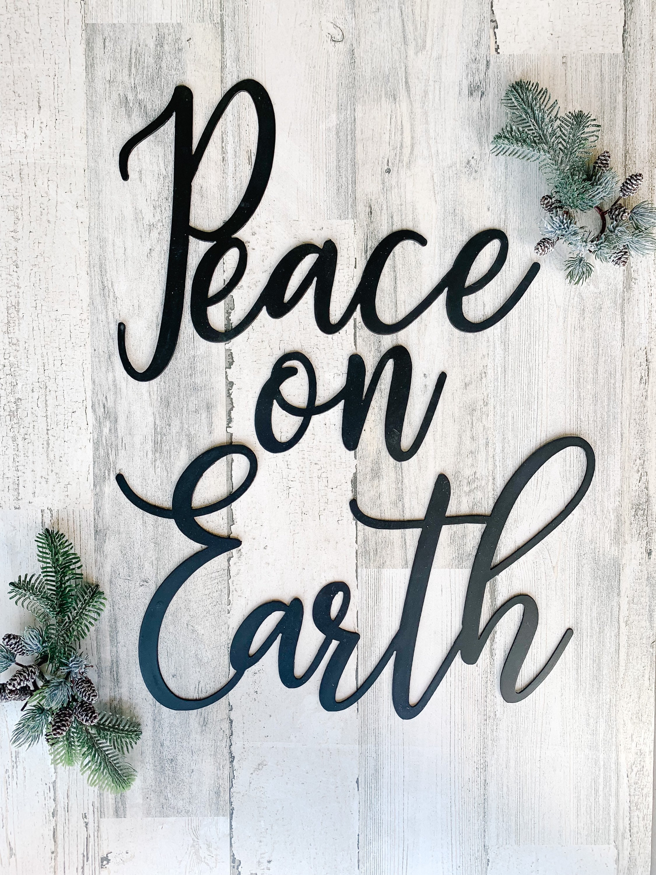 The Word Peace In Cursive