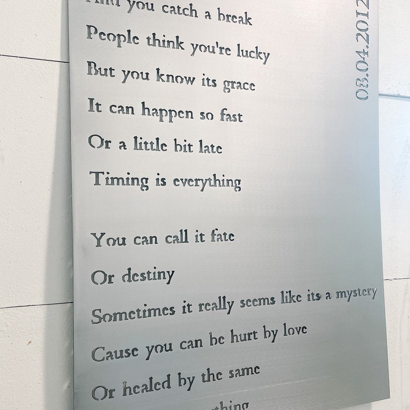 Custom Song Lyrics - Etsy