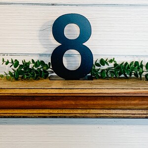 Black Metal Shelf Numbers Family Number Sign Anniversary - Etsy