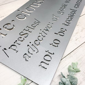 Precious Definition Metal Sign Nursery Sign Baby Room Decor Farmhouse ...