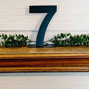 Black Metal Shelf Numbers Family Number Sign Anniversary - Etsy