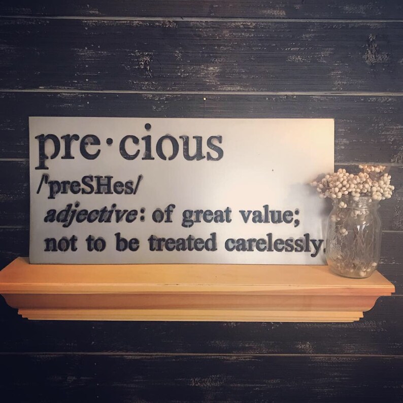 Precious Definition Metal Sign Nursery Sign Baby Room - Etsy