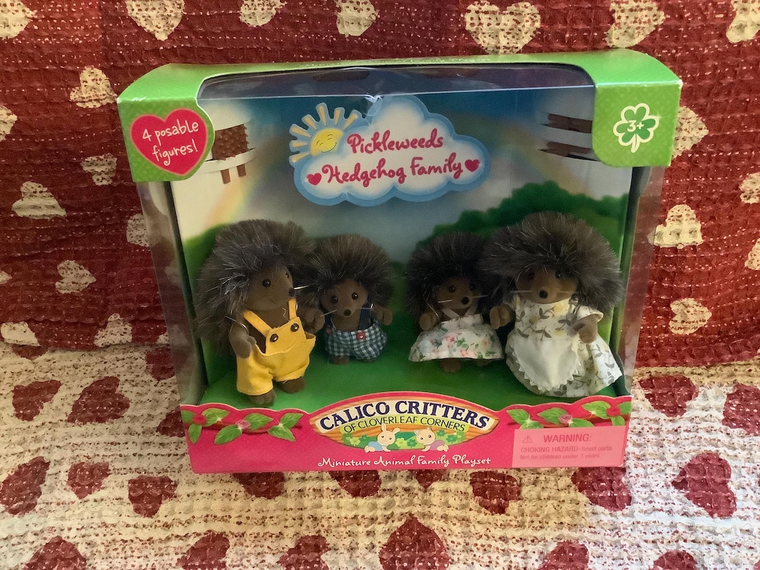 Calico Critters Pickleweed Hedgehog Family. Toy - Etsy