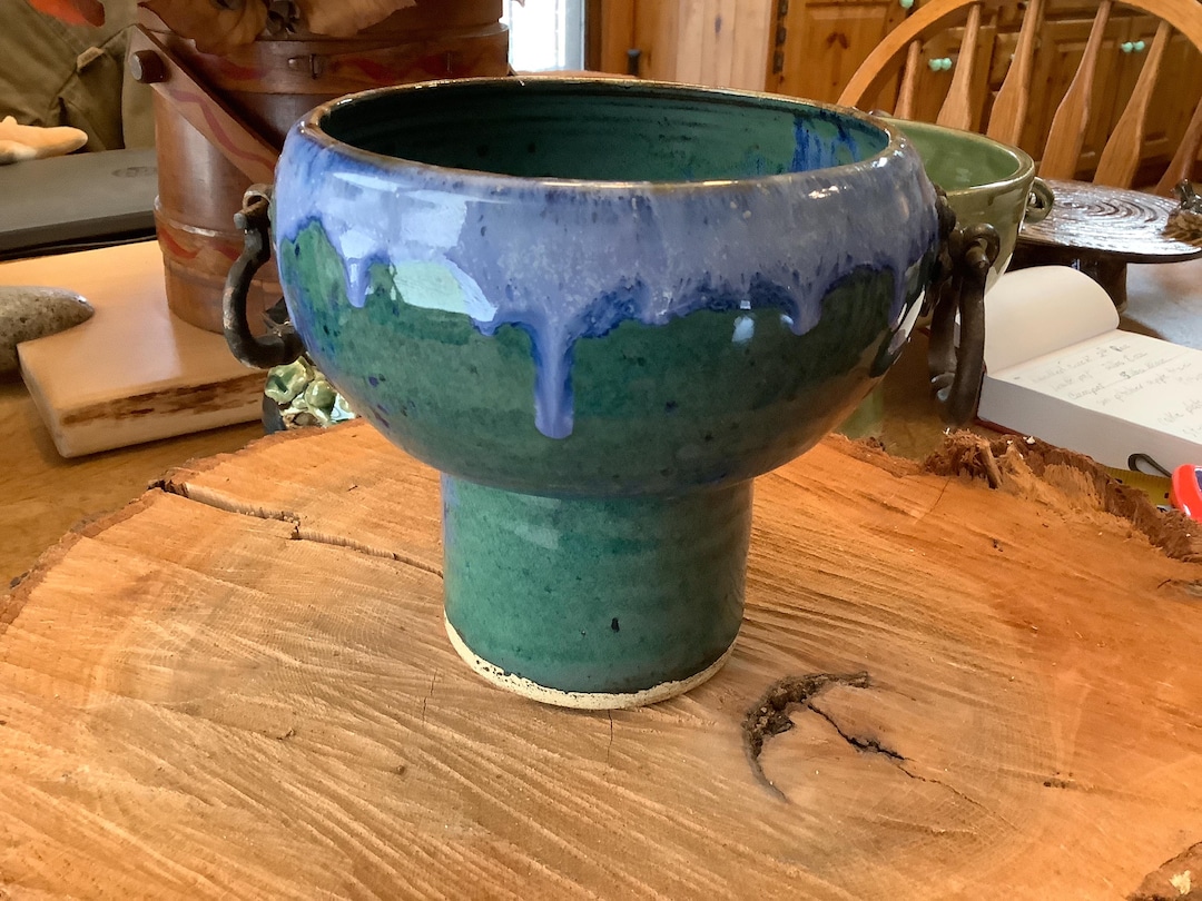 Handmade Pottery Compote - Handmade Pottery Compote - Stoneware Compote ...