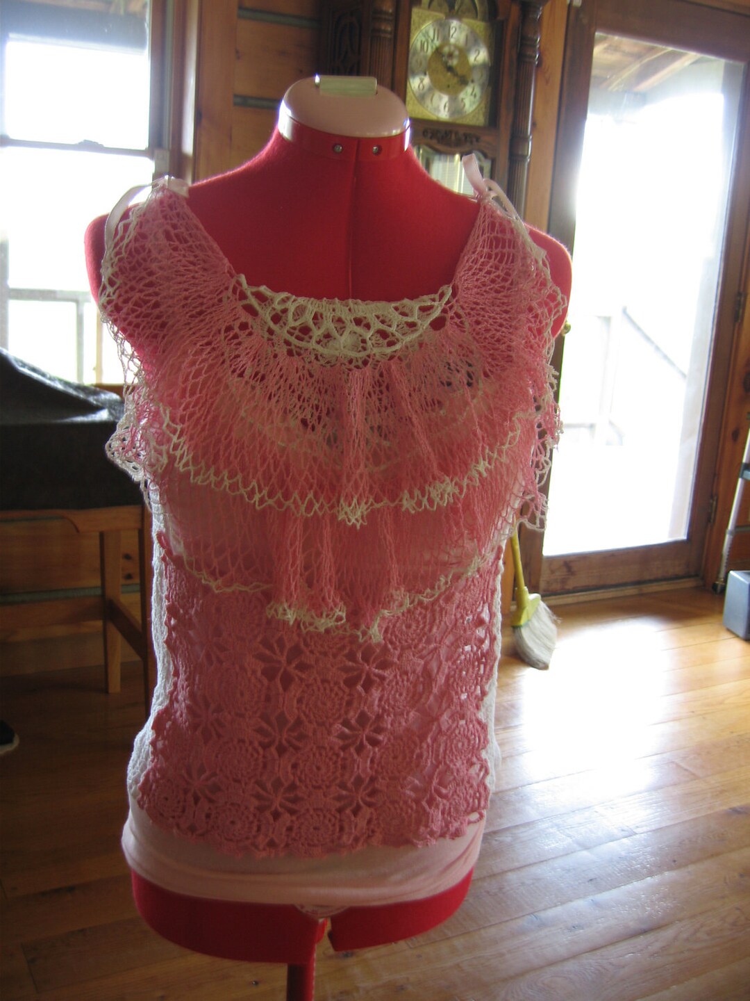 Repurposed Doily Top - Upcycled Top - Crochet Top - One of a Kind Top ...