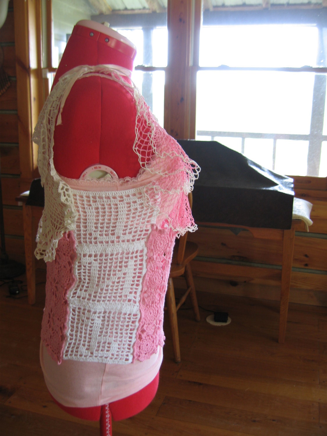 Repurposed Doily Top - Upcycled Top - Crochet Top - One of a Kind Top ...