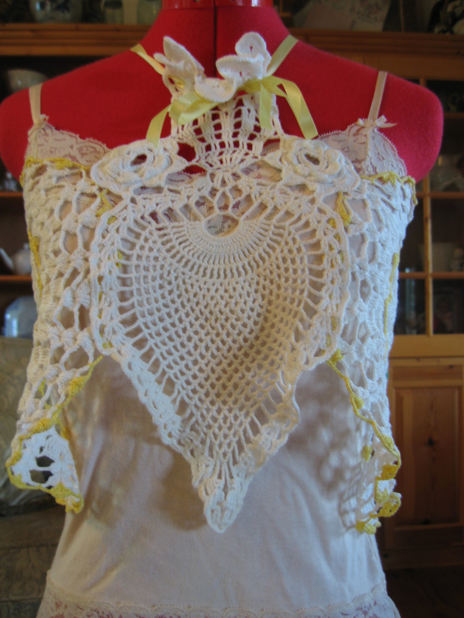 Upcycled Top - Crochet Top - Upcycled Doily Top - Repurposed Crochet ...