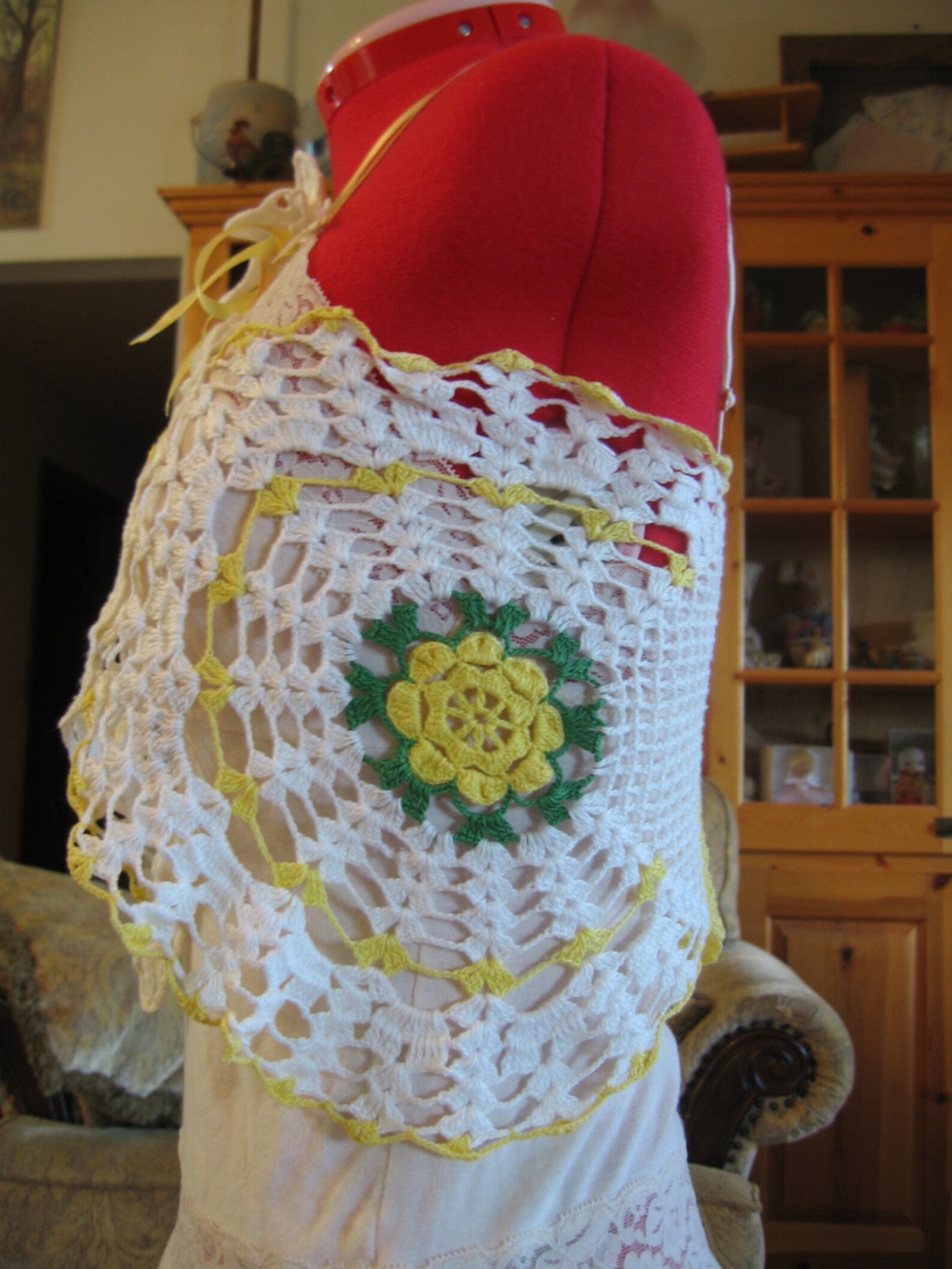 Crochet Top Upcycled Doily Top Repurposed Crochet Top Collage Doily Top ...