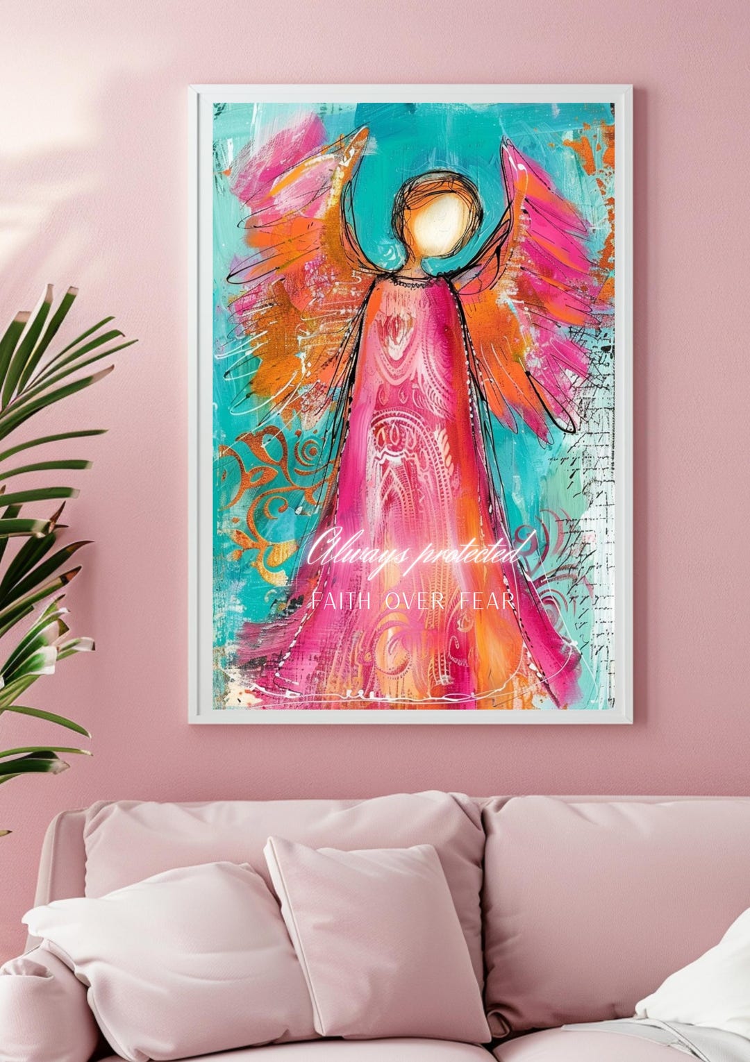 Guardian Angel Poster "always Protected - Faith Over Fear ...