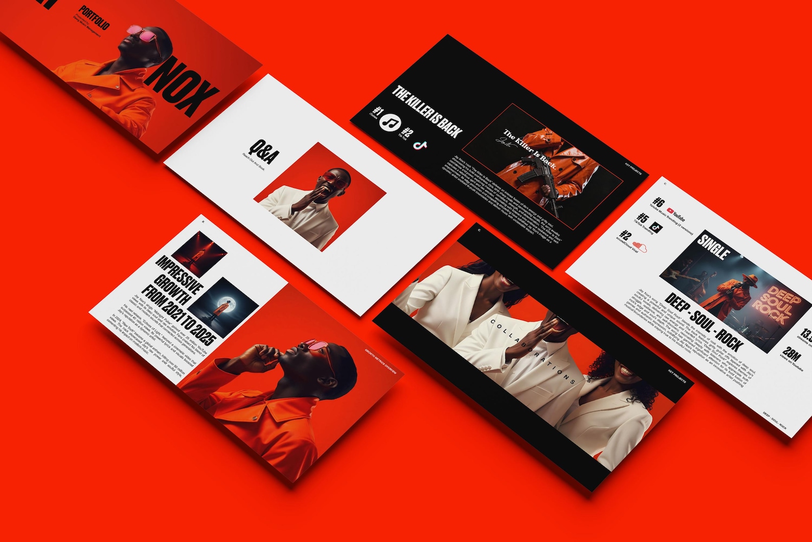 Music Artist Portfolio Pitch Deck Canva Template - 20 Slide ...