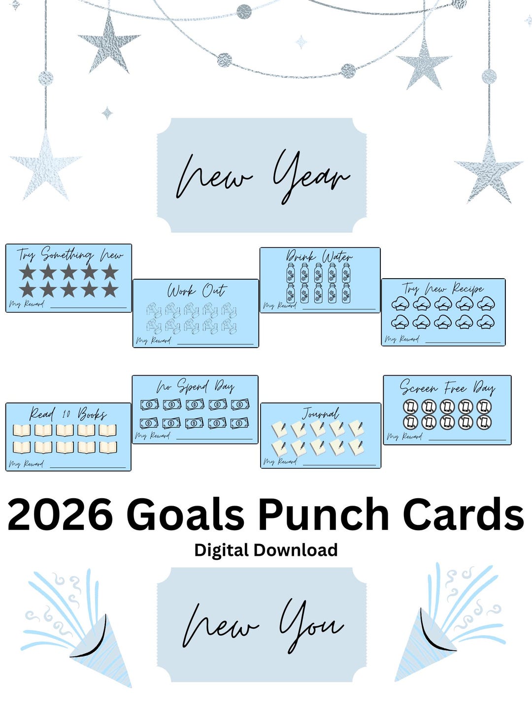 Goal Punch Cards - Etsy