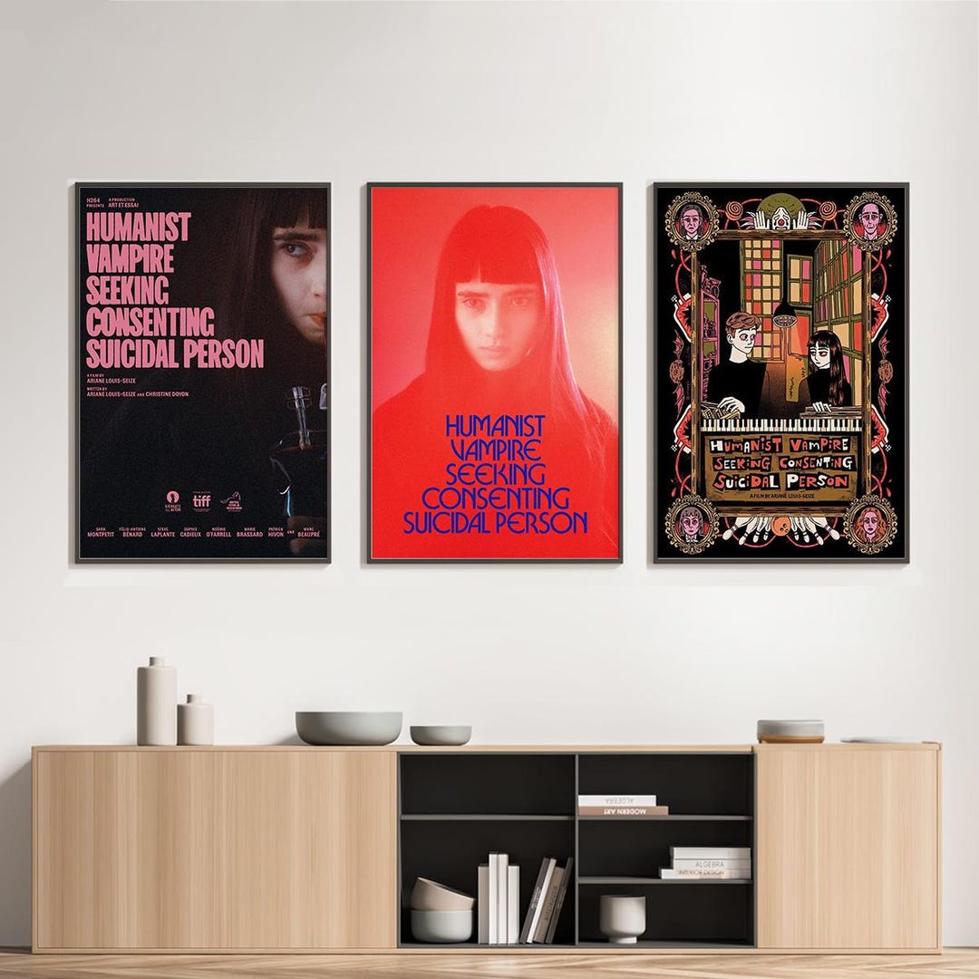 Humanist Vampire Movie Poster: Retro Canvas Art Print - Etsy