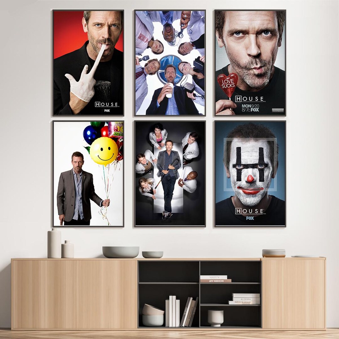 House M.D Movie Poster: Retro Canvas Wall Art Print - Etsy