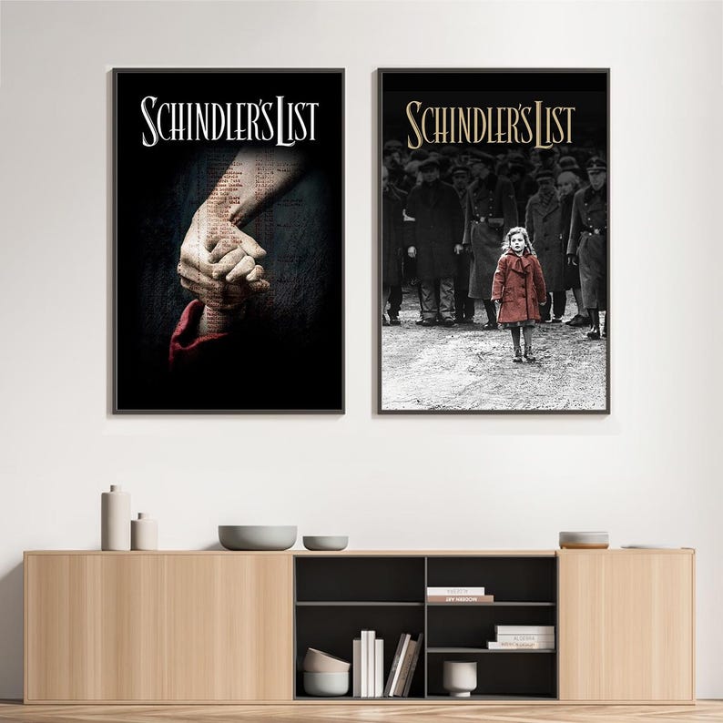 Schindler's List (1993) Movie Poster: Retro Canvas Wall Art Print - Etsy