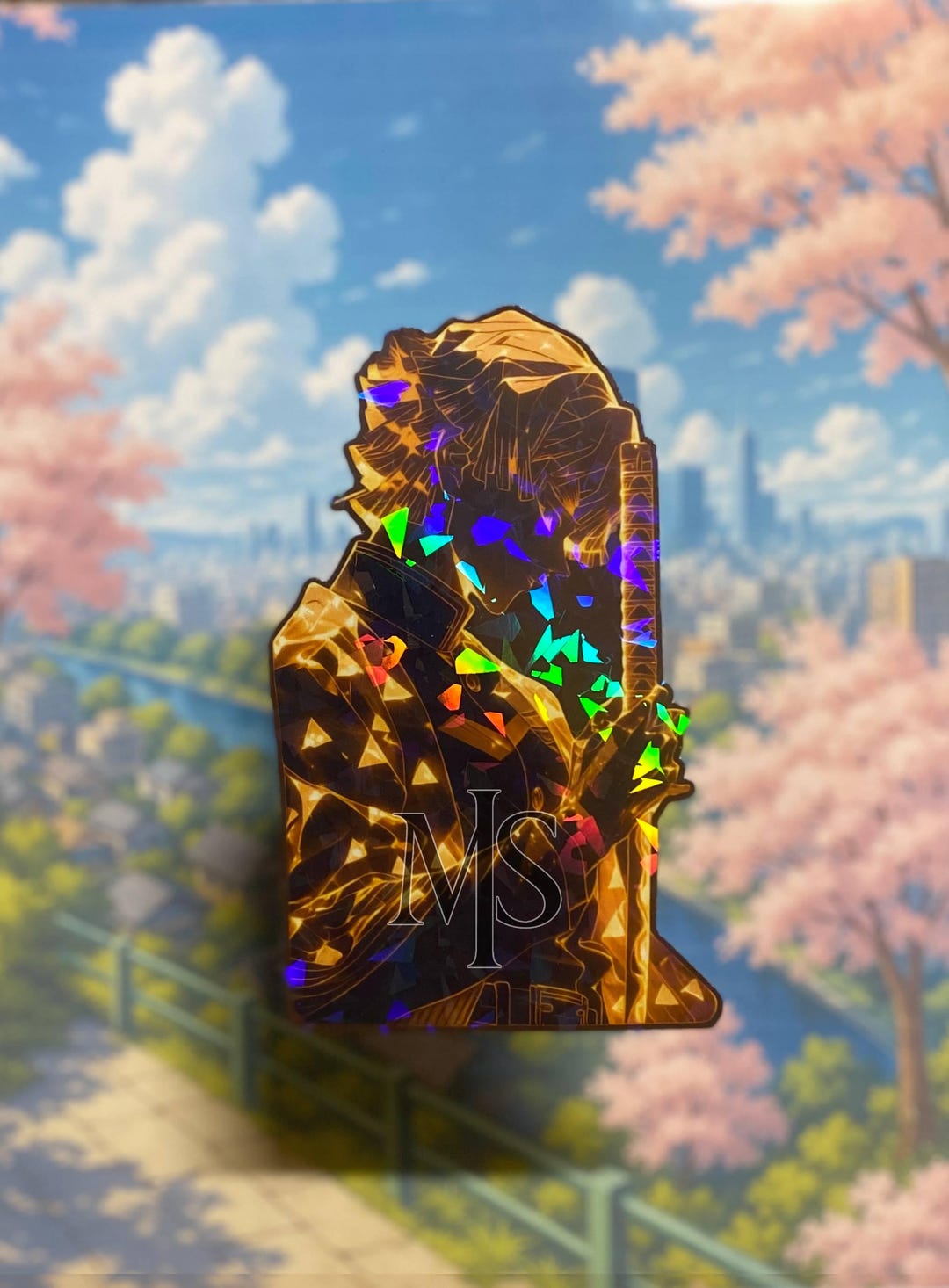 Zenitsu Sticker – Demon Slayer Anime Vinyl | High-quality Holographic ...