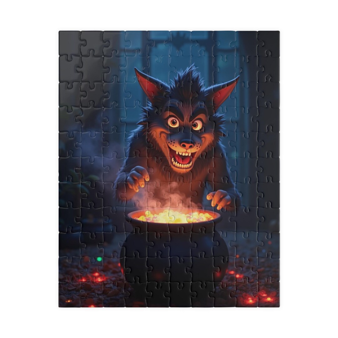 Animated Werewolf With Cauldron | Puzzle 110, 252-piece, Family Fun ...