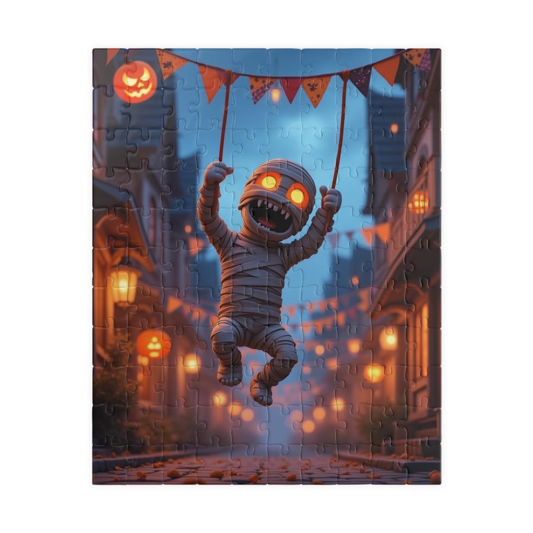 Halloween Mummy Decor With Glowing Eyes | Puzzle 110, 252-piece, Family ...
