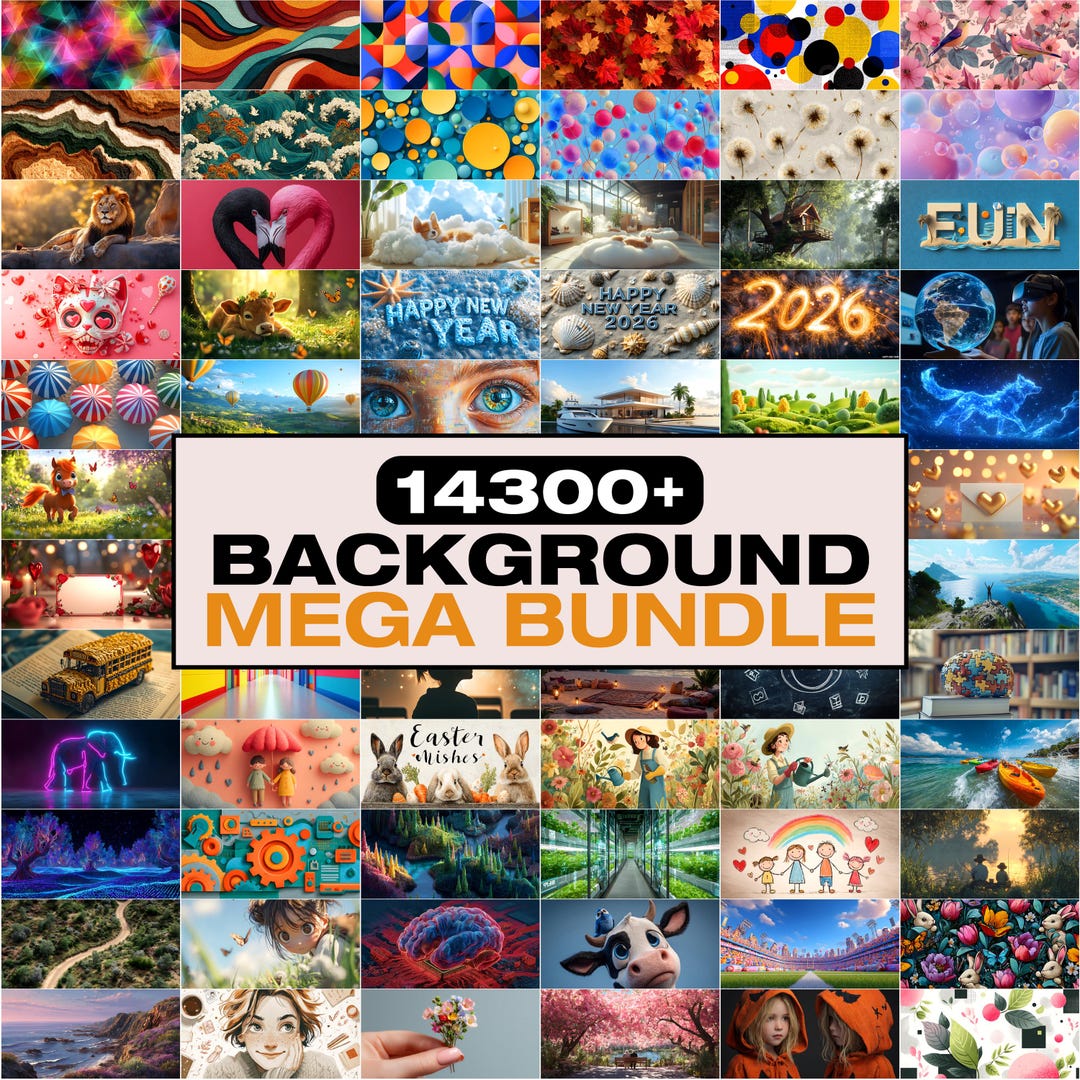 14300+ Mega Background Bundle, Abstract, Holiday, Nature (digital ...
