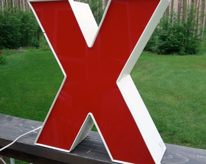 Reclaimed Metal Letter X 18 Inch - Etsy