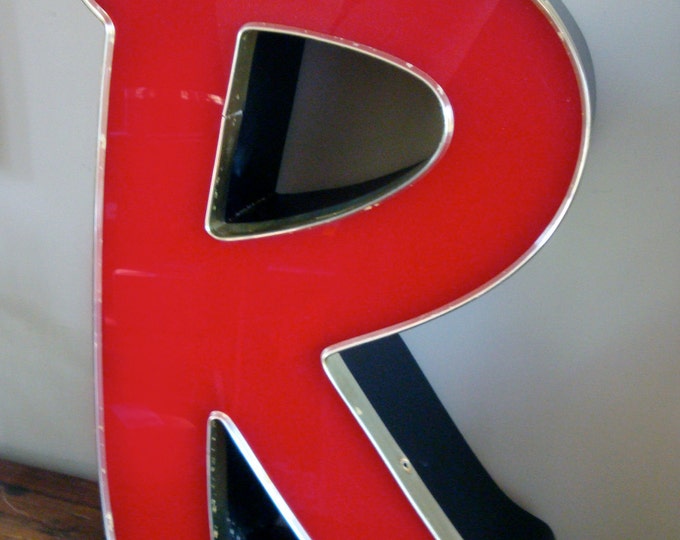 Reclaimed Metal Letter - R - Etsy