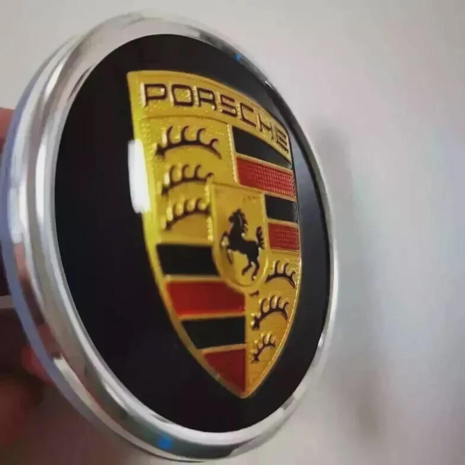 Porsche Wheel Center Caps 76mm: Gloss Black, Silver Crest (set of 4) - Etsy