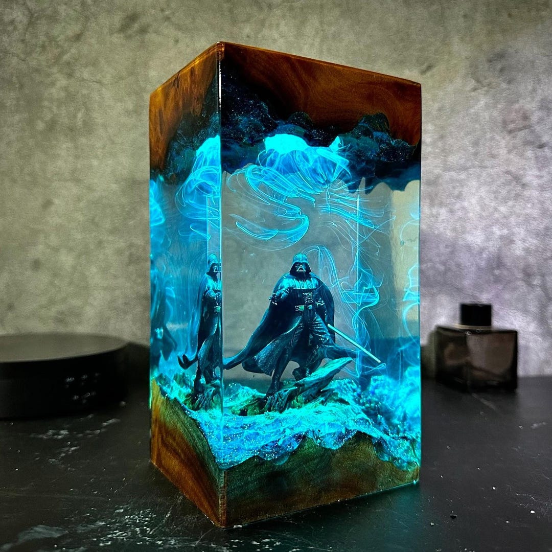 Da.rth Va.der Diorama Epoxy Night Light, Custom Resin Lamp, Gift for ...
