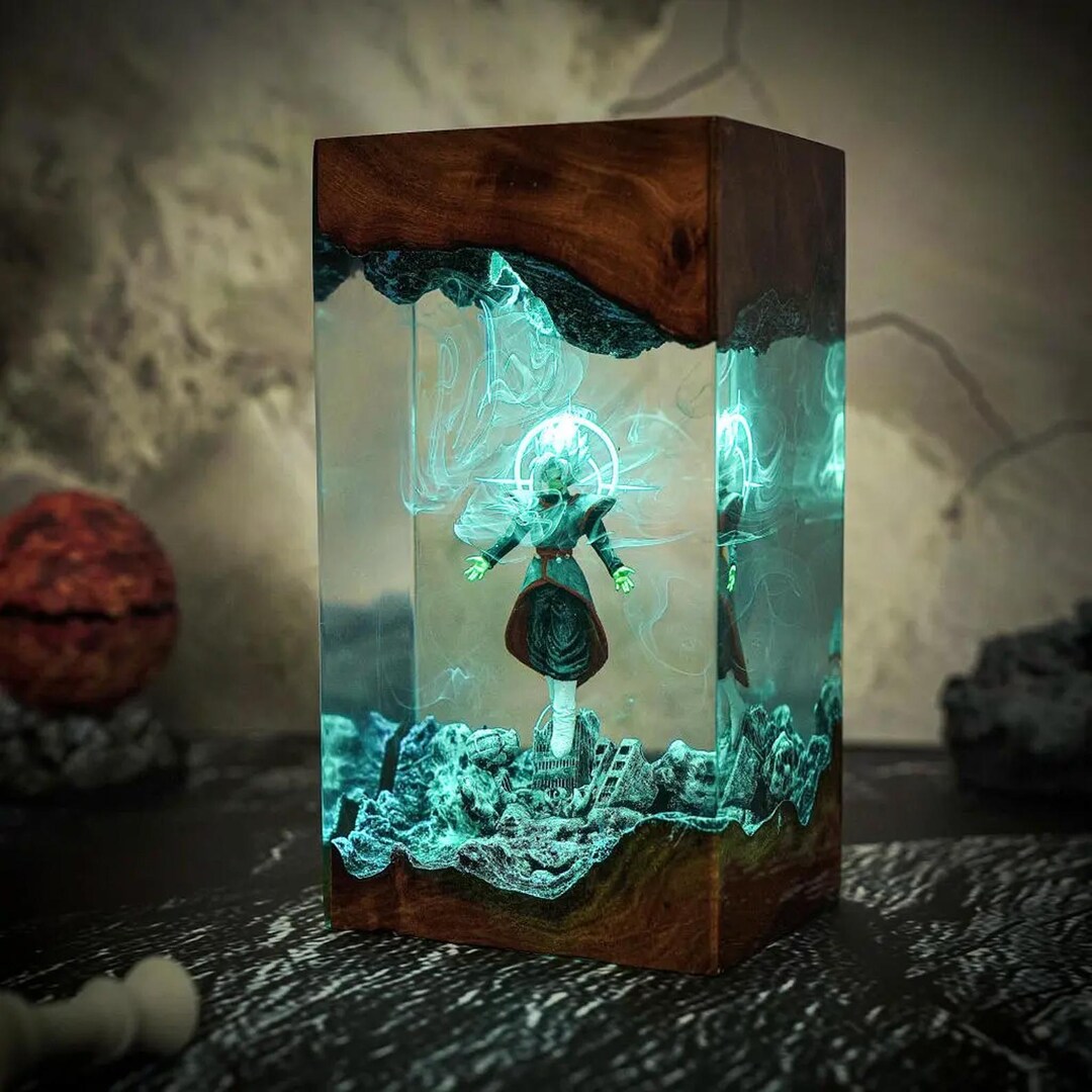 Fused Zamasu Saiyan Super Hero Resin Lamp, LED Anime Night Light ...