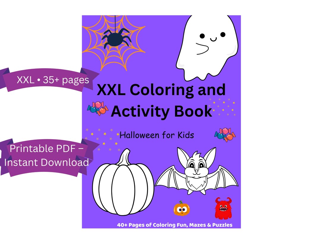Halloween Coloring & Activity Book for Kids: 35+ Printable Pages ...