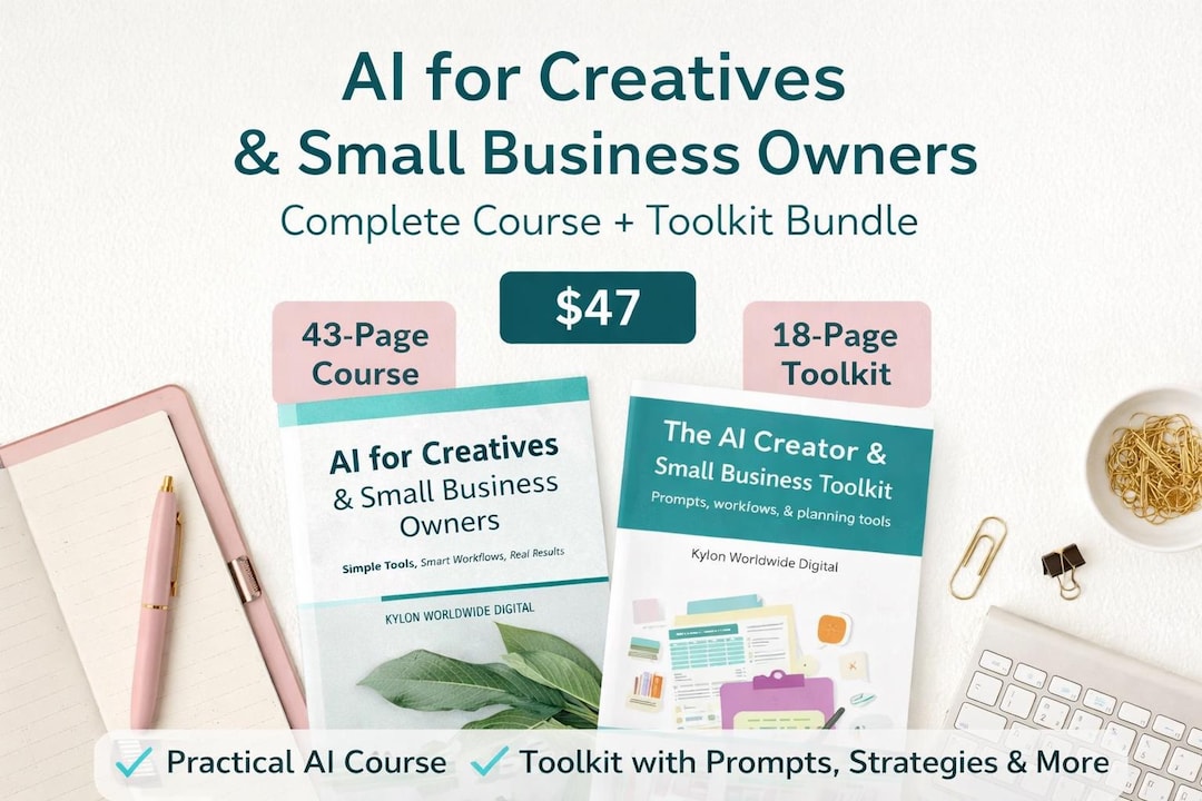 AI for Creatives and Small Business Owners Course and Toolkit Bundle - Etsy