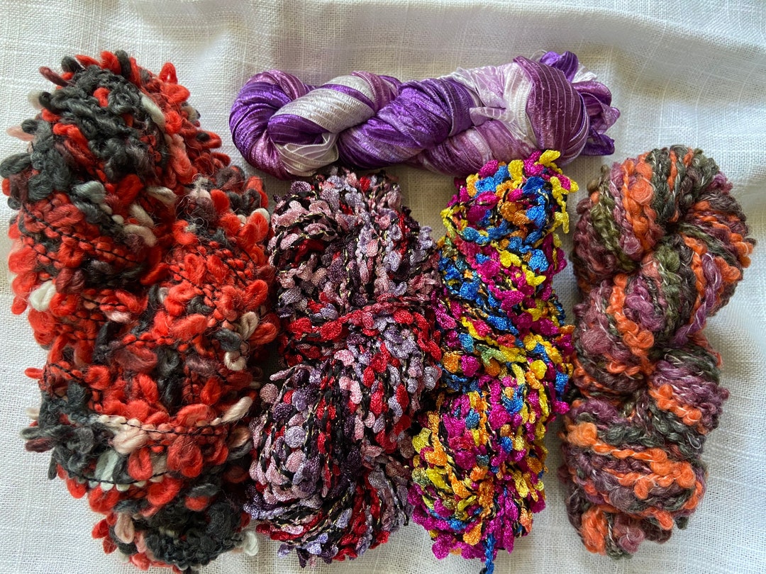 Accent Weaving Fiber Pack: Multi Purple Red Yarn Bundle (200g) - Etsy