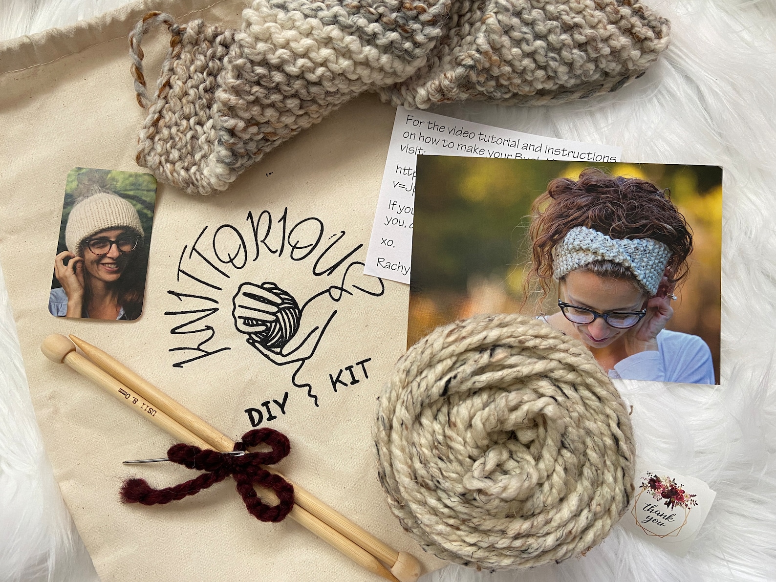 BEGINNERS KNITTING KIT, Beginners Simple Quick Knitting Pattern, Chunky ...