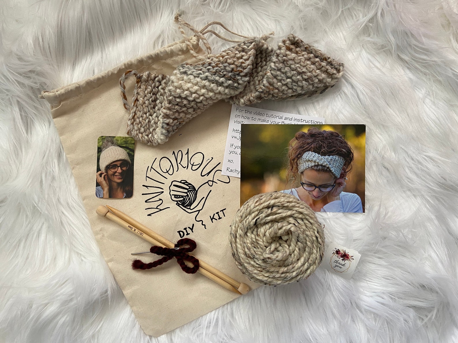 BEGINNERS KNITTING KIT, Beginners Simple Quick Knitting Pattern, Chunky ...
