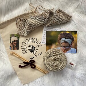 BEGINNERS KNITTING KIT, Beginners Simple Quick Knitting Pattern, Chunky ...