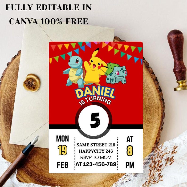 Editable Monster Birthday Invitation | Digital Kids Party Template ...