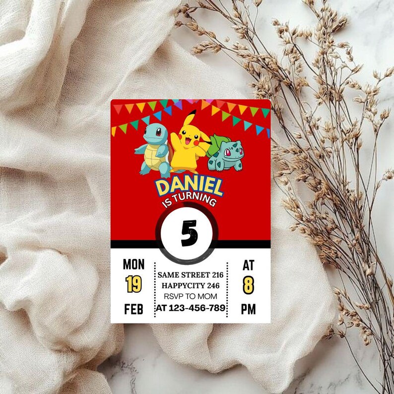 Editable Monster Birthday Invitation | Digital Kids Party Template ...