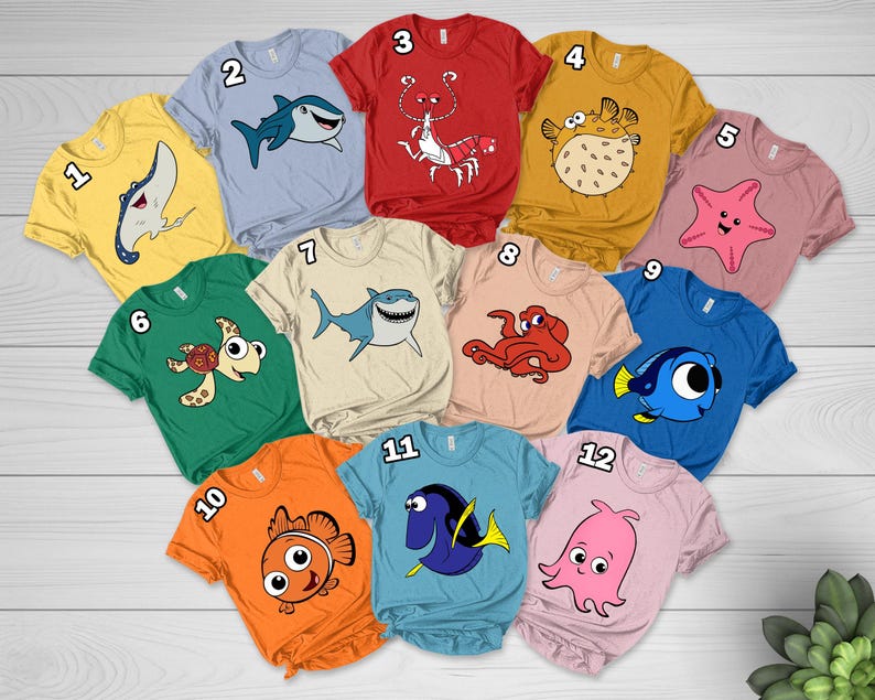 Finding Nemo Family Birthday Shirt,finding Dory Family Birthday Shirt ...