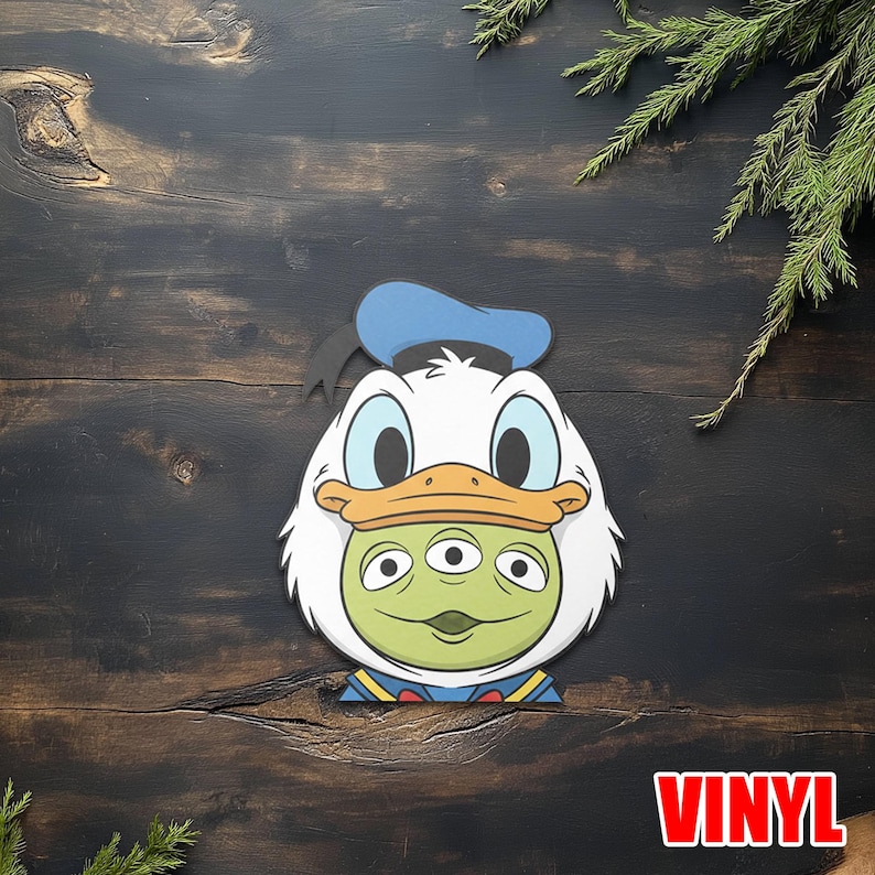 Toy Story Alien Cosplay Peeker Sticker, Little Green Men Costume Vinyl ...