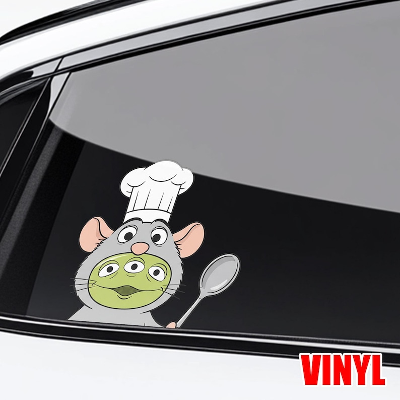 Toy Story Alien Cosplay Peeker Sticker, Little Green Men Costume Vinyl ...